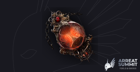 Aurora's Time Glass - Unique Ruby Amulet